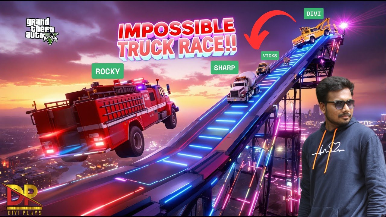 20mins Pure Fun 🤣 | GTA 5 Stunt Race - Divi plays - YouTube