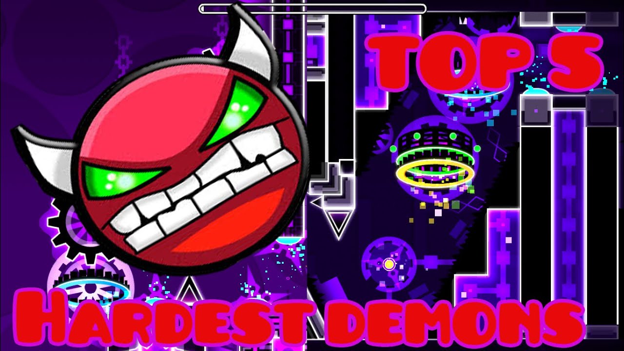 TOP 5 Hardest Demons in Geometry Dash (1.9) PART 1 - YouTube