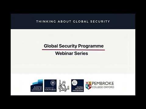 1 Thinking about Global Security — Webinar Series