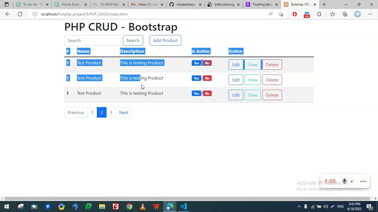 Php Lecture 82 Php Crud With Database Connection Insert And Listing 5531