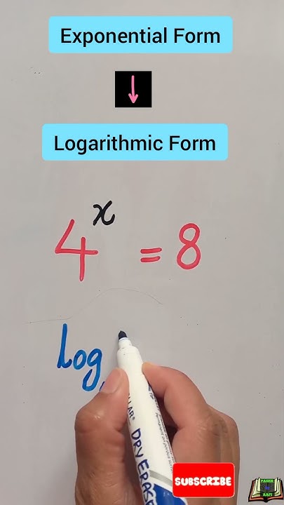 Exponential Form into Logarithmic Form #shorts #ytshorts - YouTube
