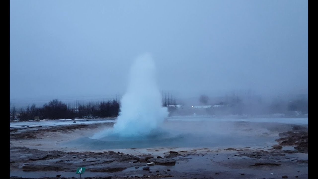 Iceland - Strokkur geyser - Winter, 09/01/2018 - YouTube