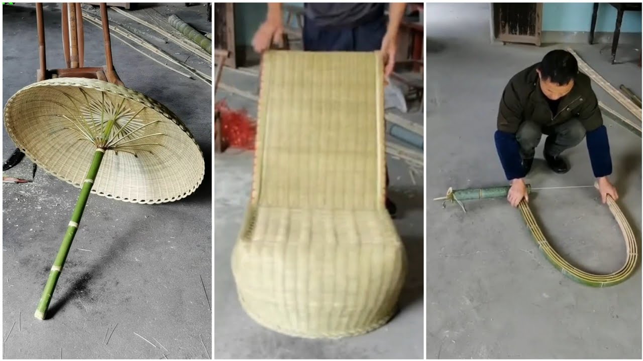 Bamboo Crafts - Old man make beautiful bamboo crafts - Making bamboo ...