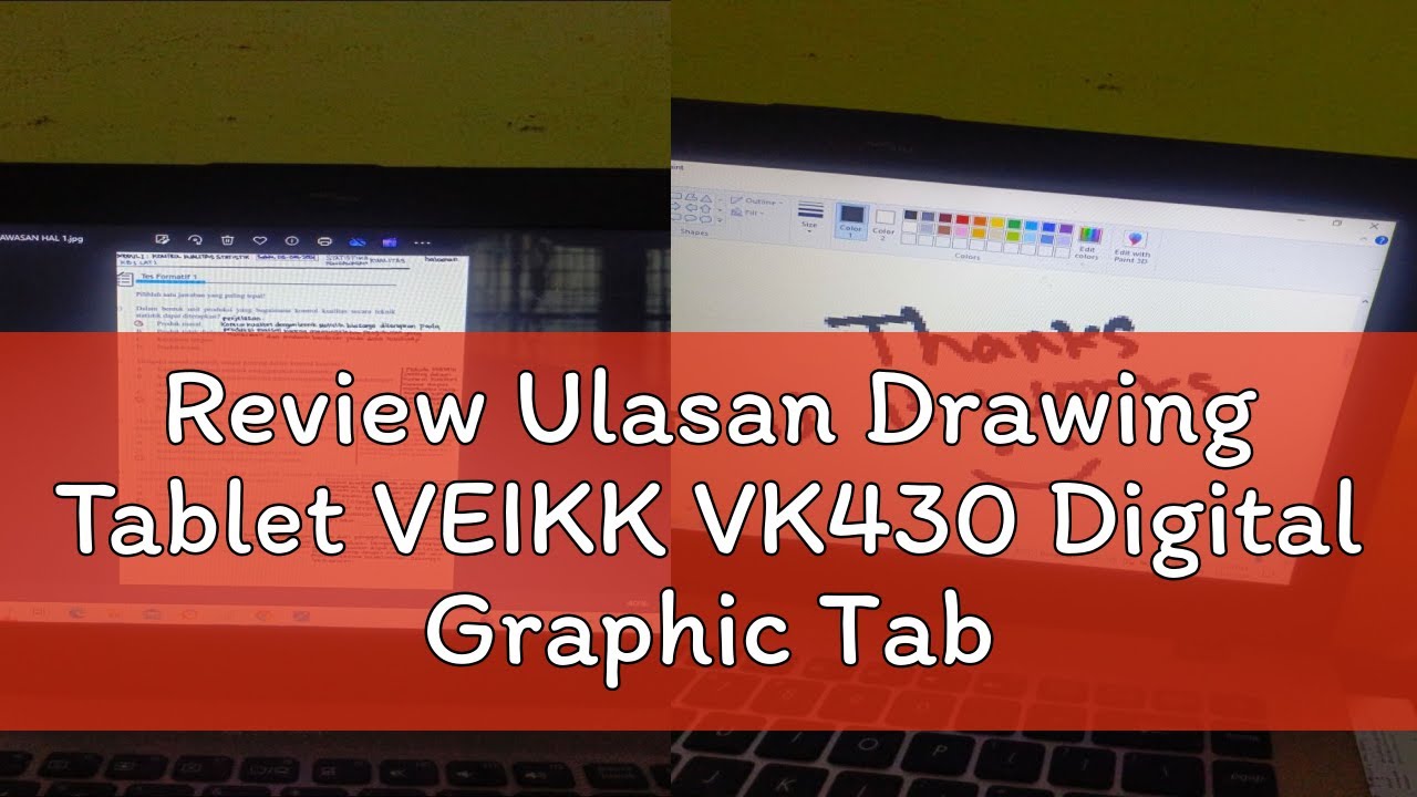 Review Ulasan Drawing Tablet VEIKK VK430 Digital Graphic Tablet OSU Alt ...
