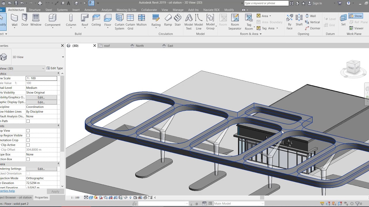 autodesk revit 53 Oil station part 3 - YouTube