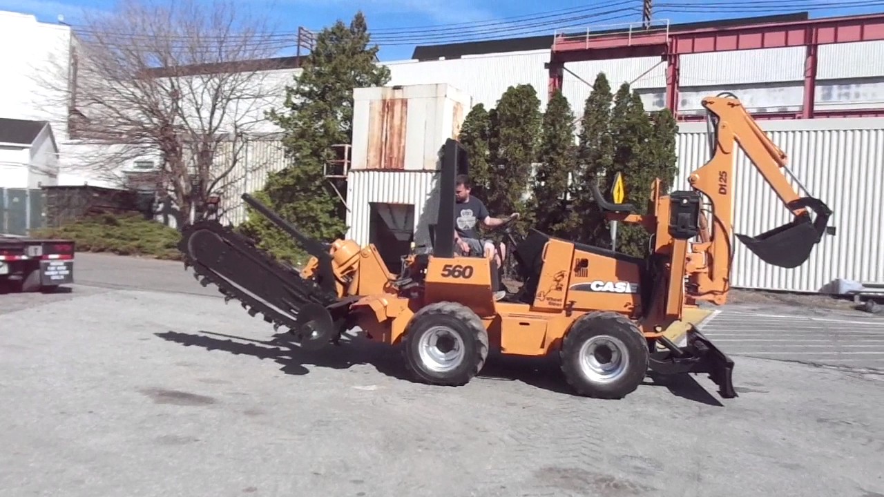 Case 560 Trencher and Cable Plow - YouTube