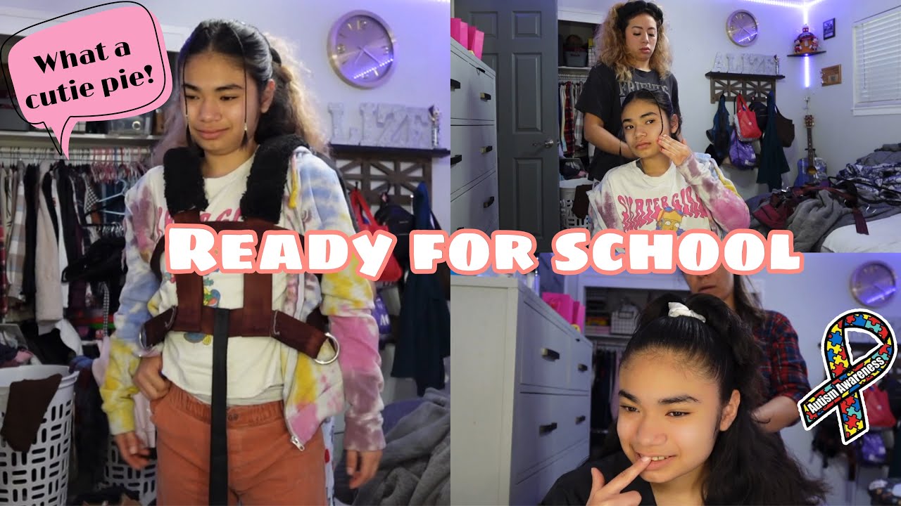 Autistic nonverbal teen ready for school! | Autism life with Ashy - YouTube