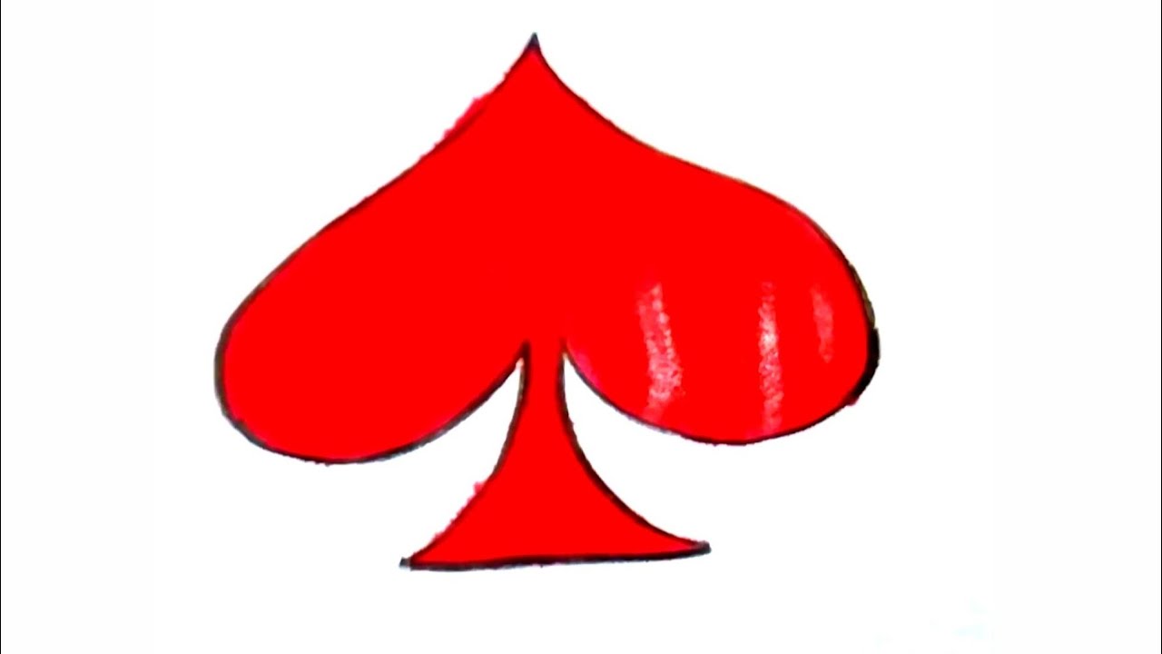 How to draw red spade card |Rachel art's studio|darwing|painting|art ...