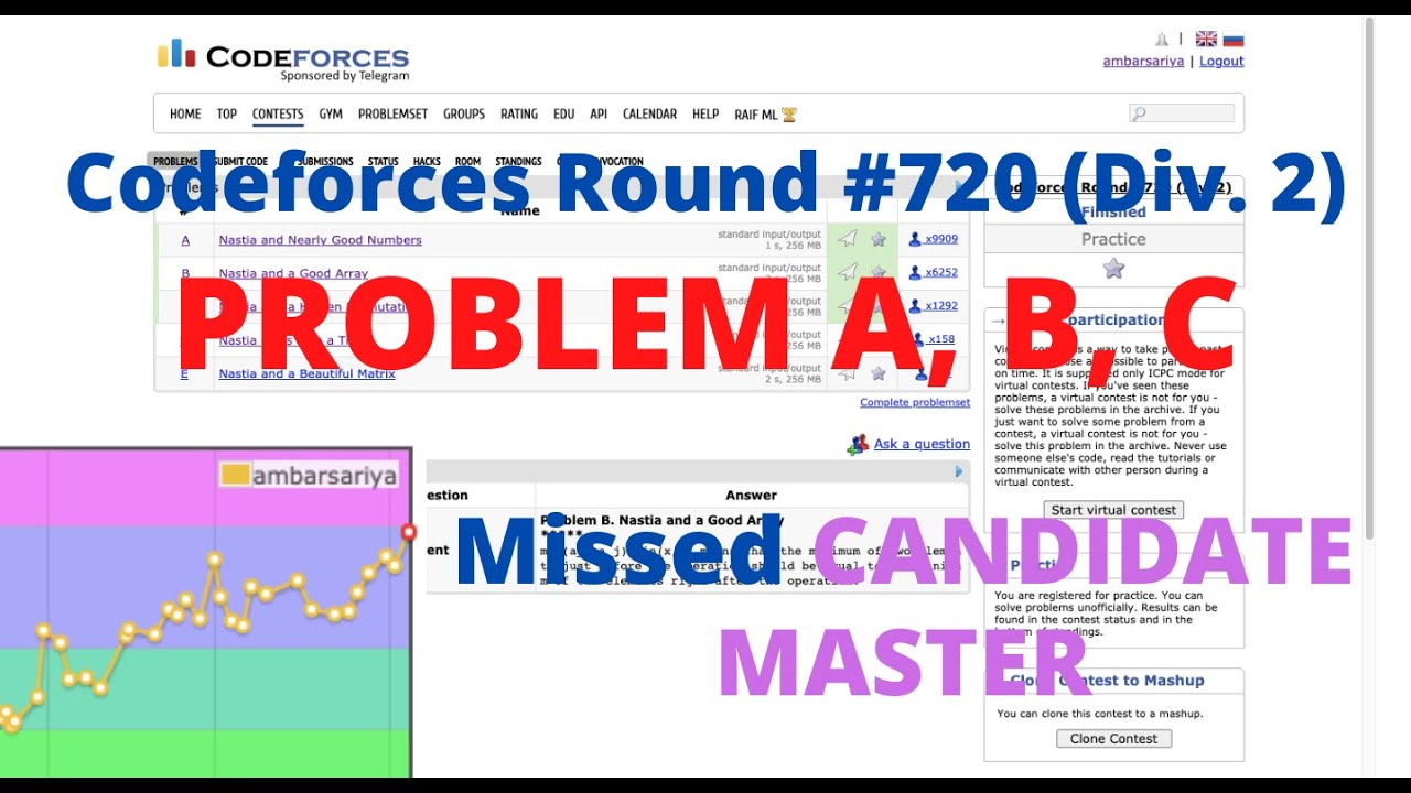 Problem A, B, C | Codeforces Round #720 (Div. 2) | CM... too close !! - YouTube