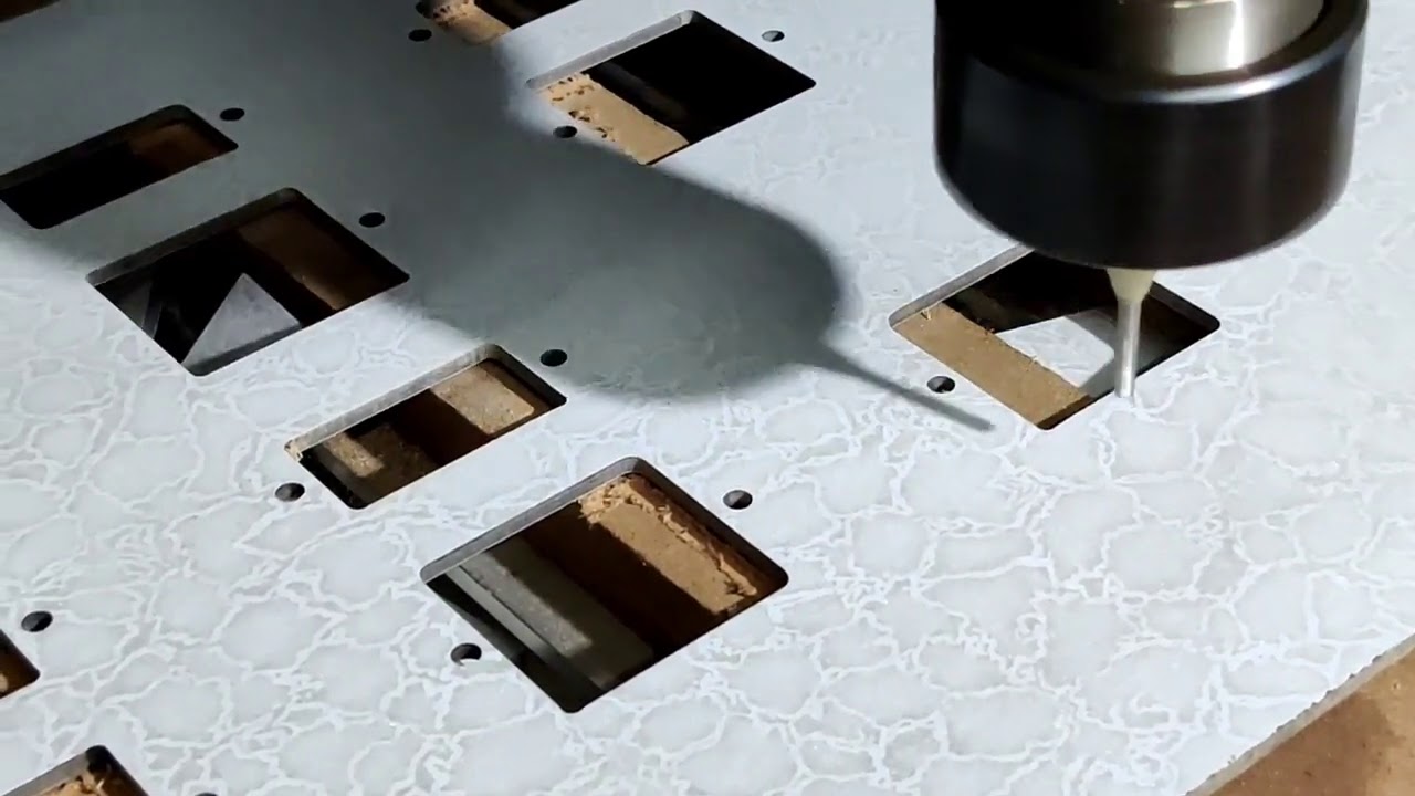 Switch board cutting in CNC Router - YouTube