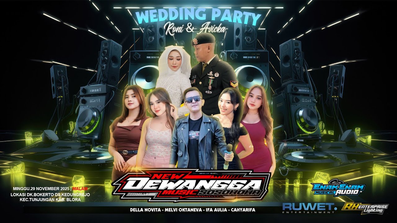 🔴LIVE DEWANGGA MUSIC - WEDDING PARTY RONI & AVICKA - BOKERTO TUNJUNGAN ...