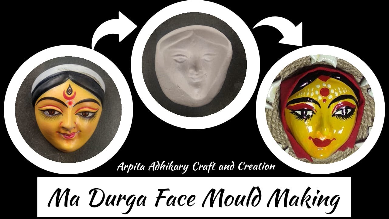 Maa durga face mould making | maa durga chhach making - YouTube