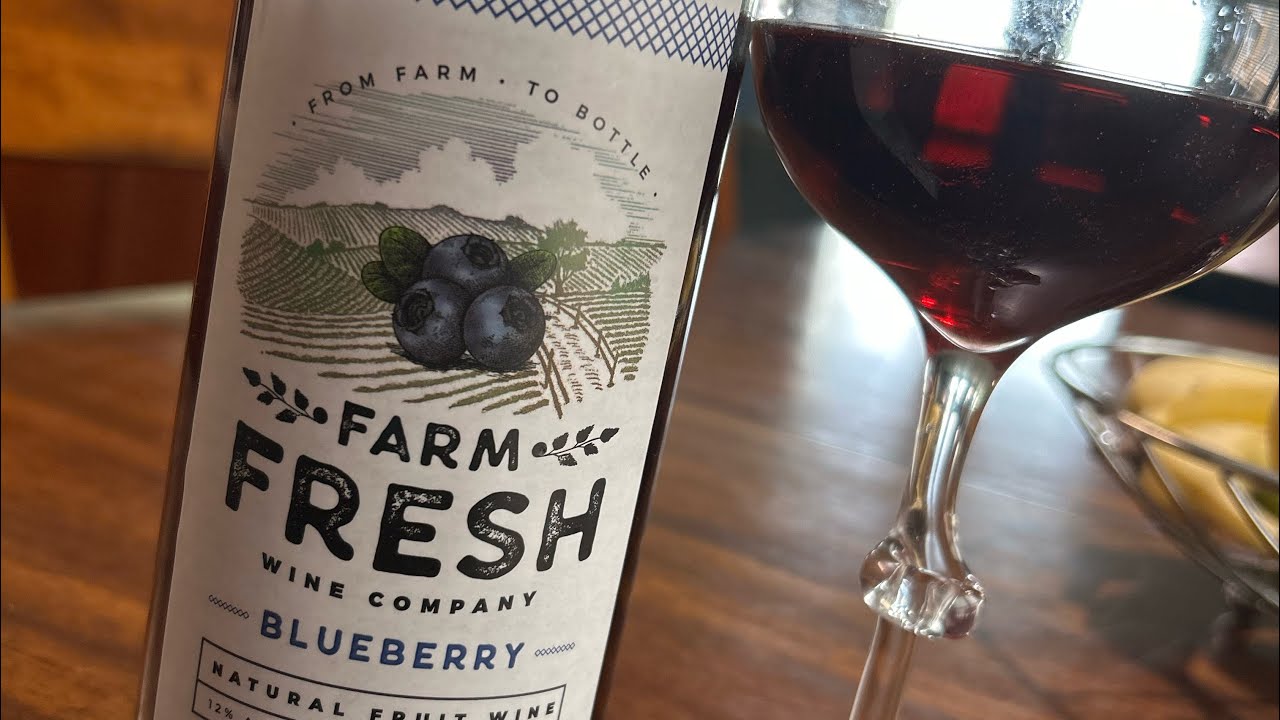 Fresh farm blueberry wine - YouTube
