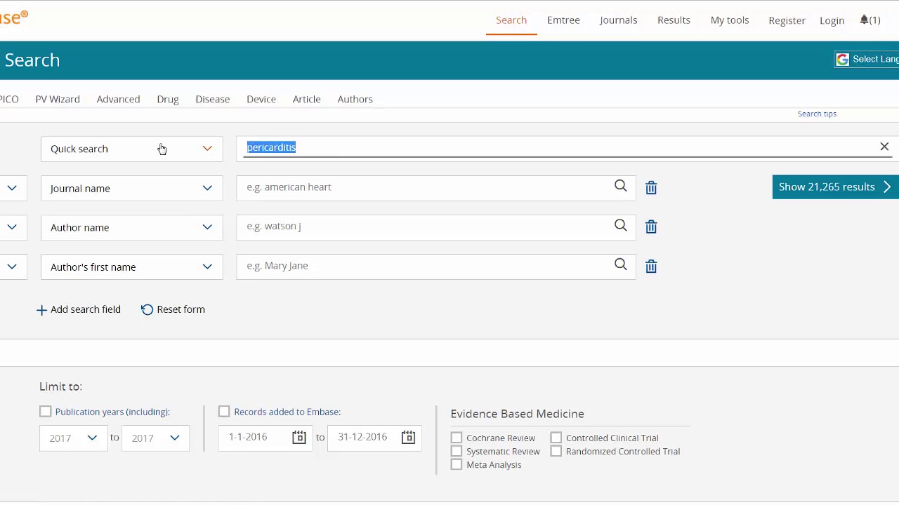 Searching Embase - YouTube