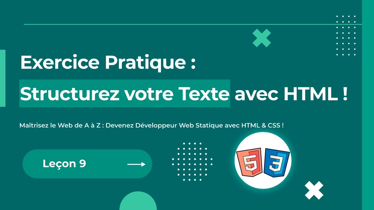 Exercice Pratique : Structurez votre Texte avec HTML ! - YouTube