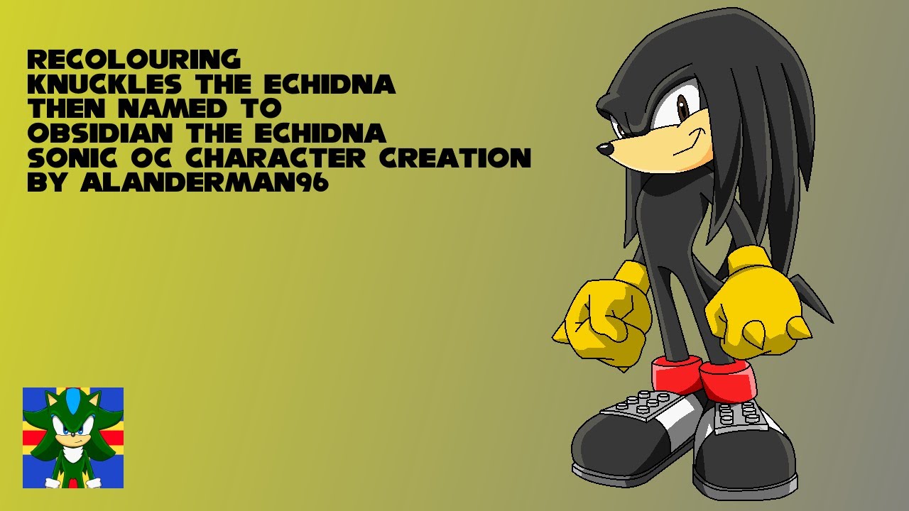 Sonic OC Character Creation - Obsidian the Echidna - YouTube