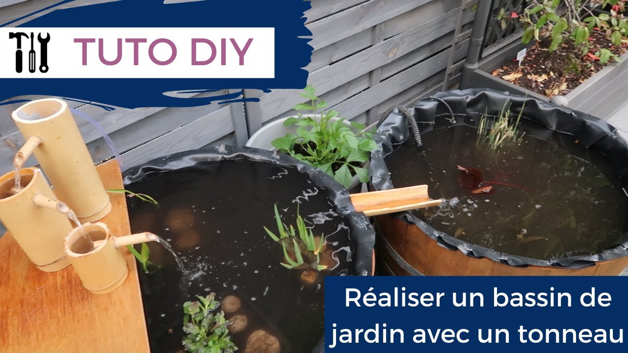 Tuto DIY : Un bassin aquatique avec un tonneau - YouTube
