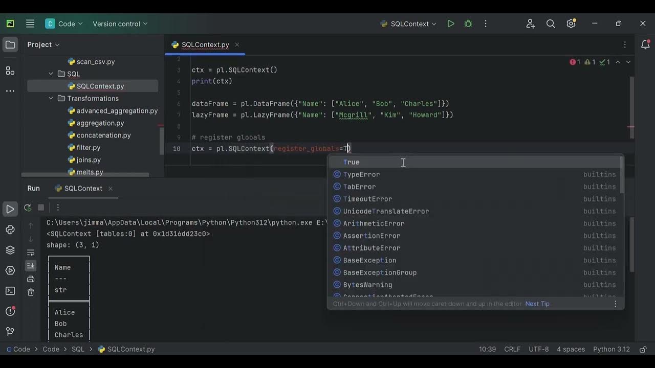 Polars Registering Sqlcontext Youtube