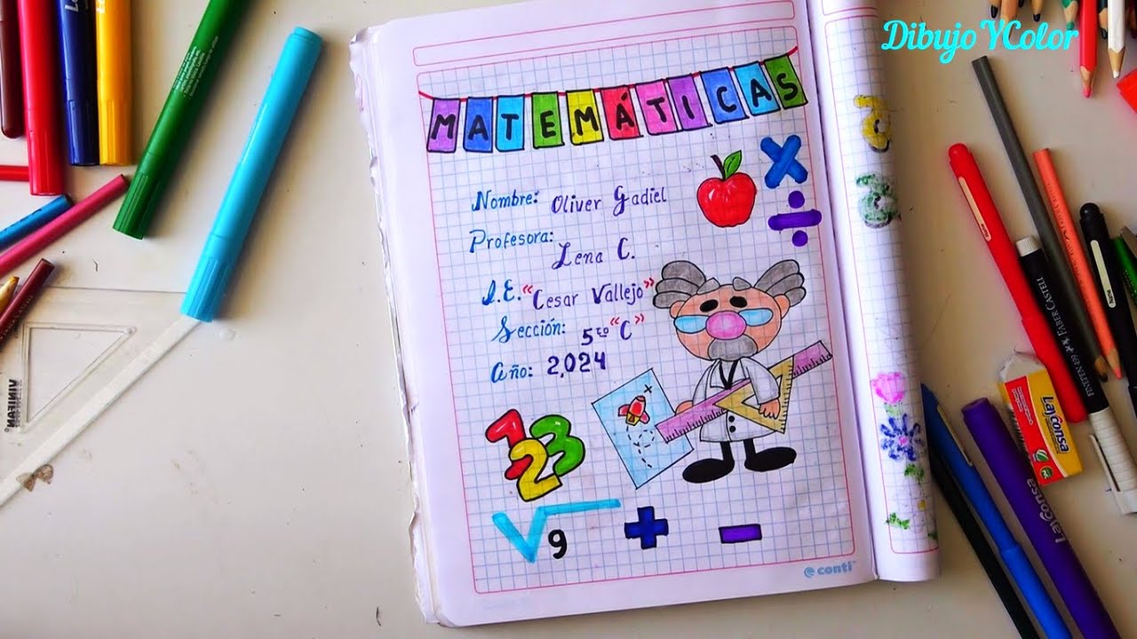 Caratula de Matemática 2024 / Portadas / Bonitas / Model of Math - YouTube