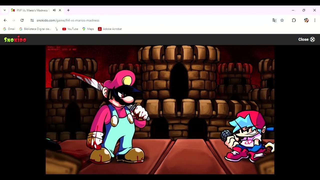 FNF Vs Mario's Madness V2 Play Online on Snokido Google Chrome 2024 06 30 11 31 49 - YouTube