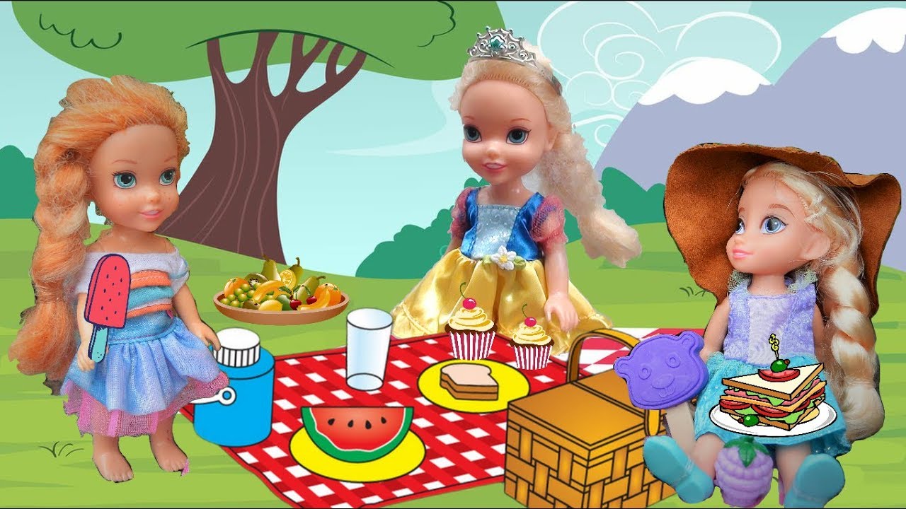 Anna and Elsa Toddlers Picnic! Annia & Elsia Toddlers Adventures ...