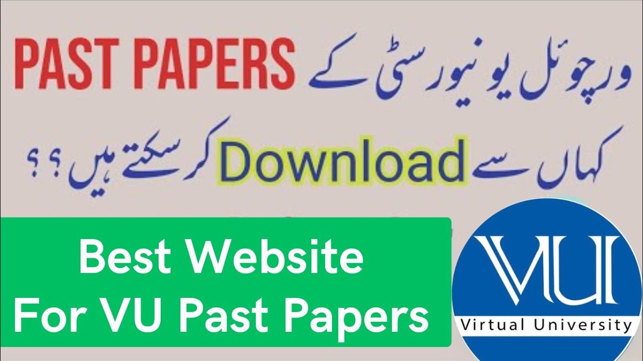 Best Websites for VU Past Papers for Midterm/How to download VU Past ...