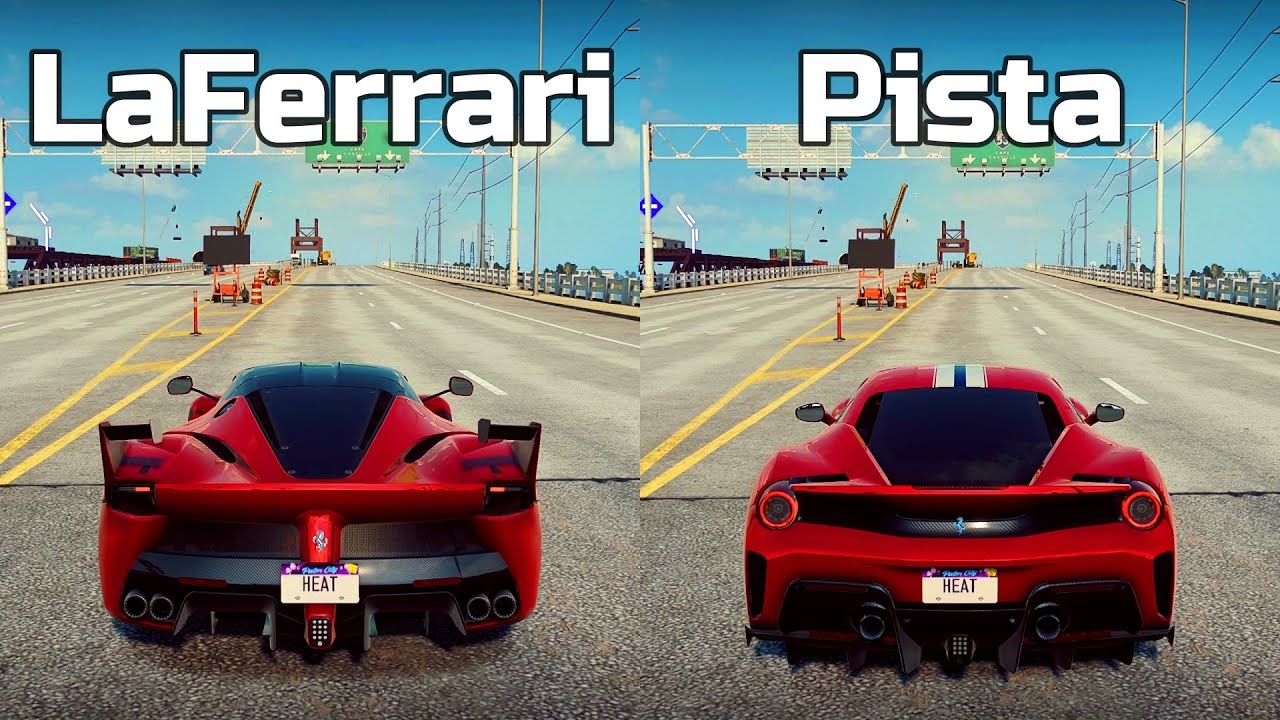 NFS Heat: Ferrari LaFerrari vs Ferrari 488 Pista - Drag Race - YouTube