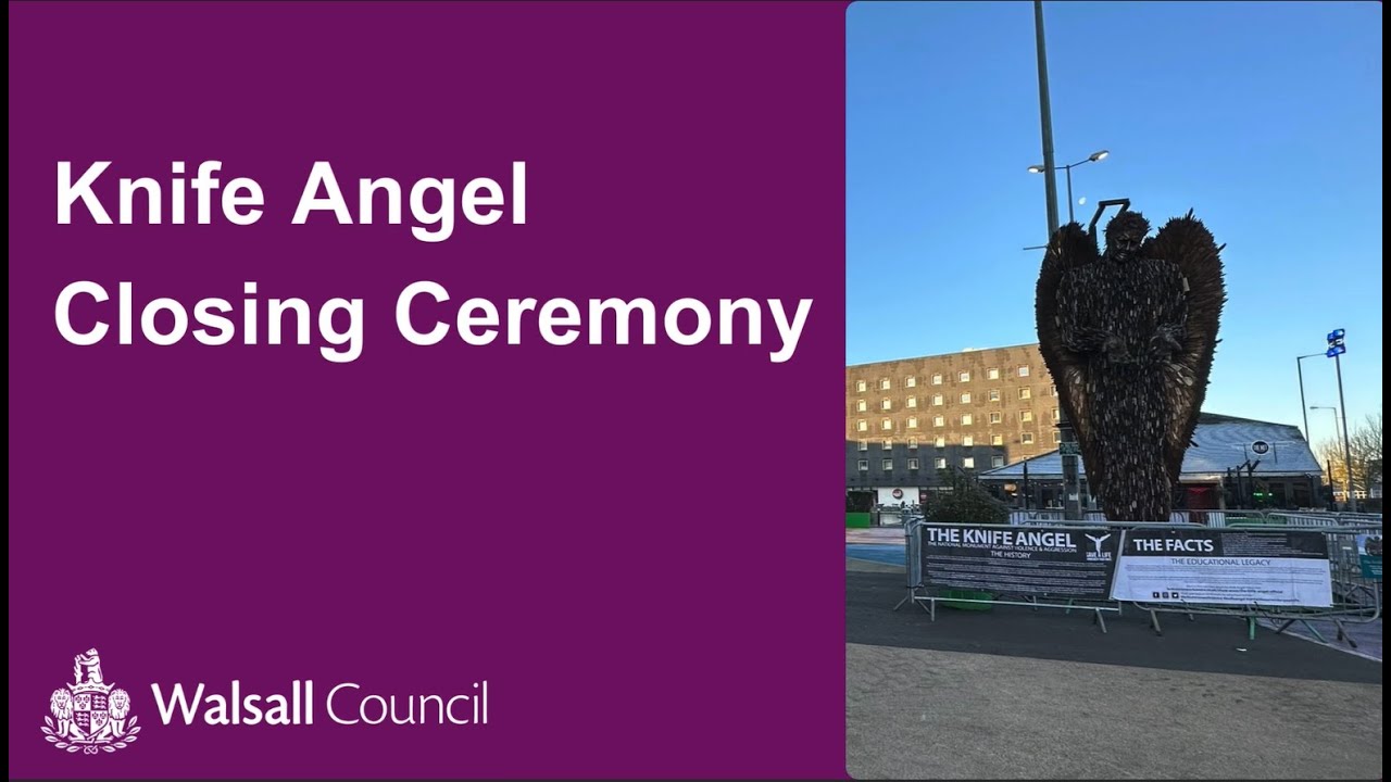 Walsall bids farewell to the Knife Angel | #LifeOrKnife - YouTube