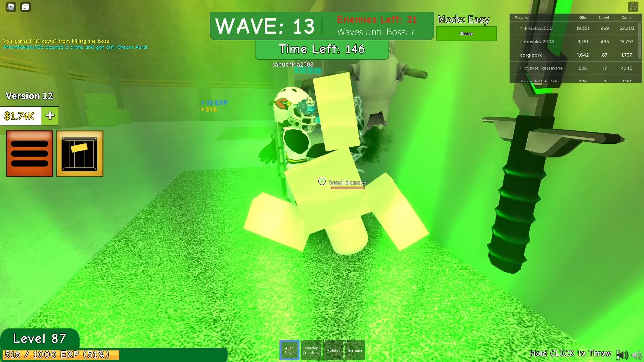 Roblox: Zombie Attack THE ALIEN WEAPONS - YouTube