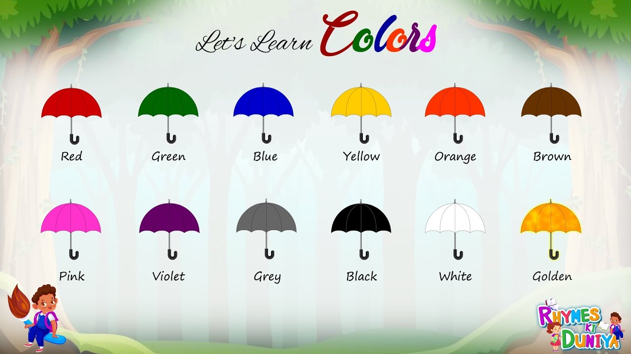 Name of color in English | Learn Color For Kids | Name of colors ...