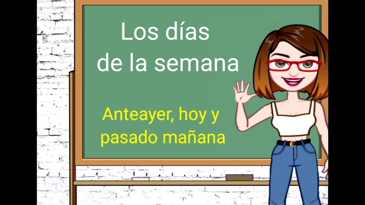 Los Días De La Semana Anteayer Hoy Y Pasado Mañana Youtube