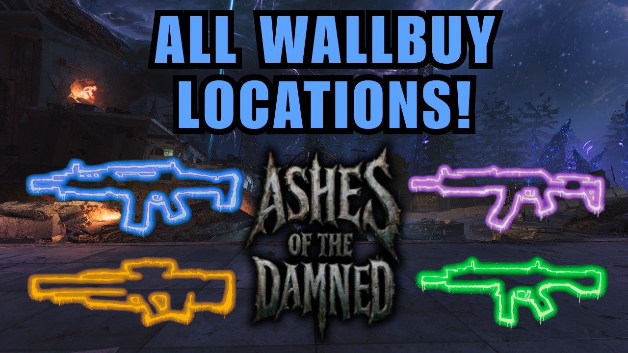 Every WEAPON Wallbuy Location in Ashes of the Damned! | BO7 Zombies ...