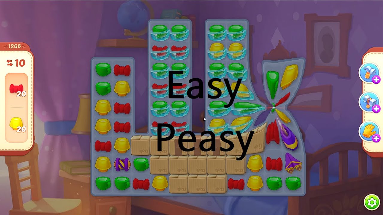 Homescapes PC Gameplay Level 1268 clear in just 2 move - YouTube