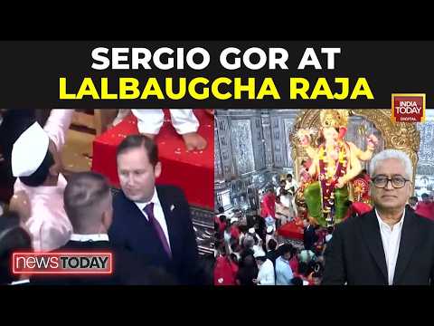 Viral: US Ambassador Sergio Gor Visits Lalbaugcha Raja | Ganesh Utsav Celebrations | News Today