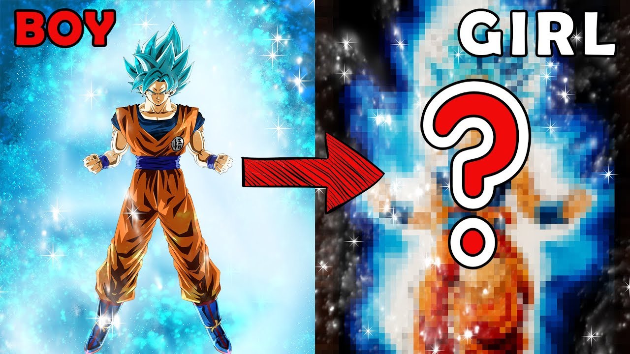 Drawing Goku as a Girl | Gender Swap - YouTube