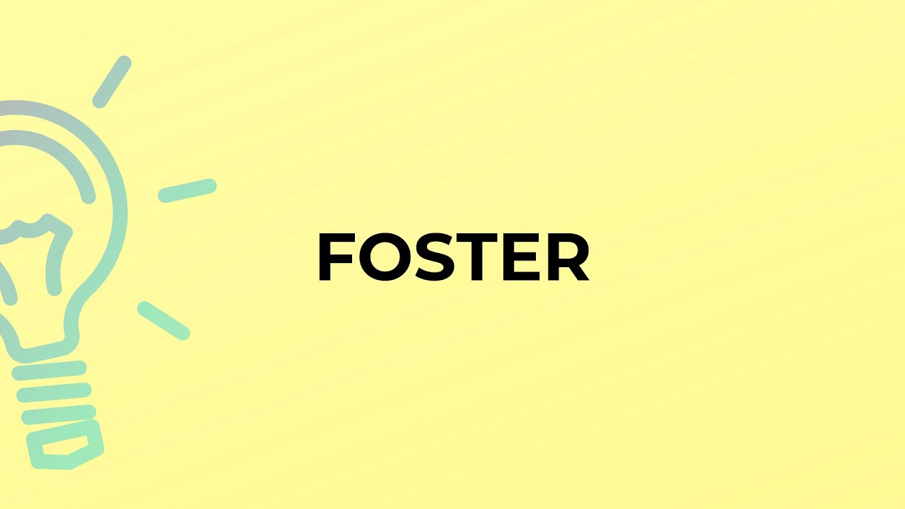 What is the meaning of the word FOSTER? - YouTube