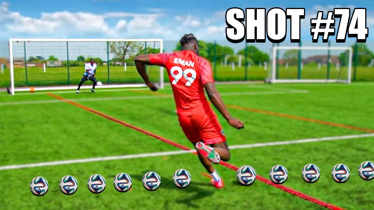 We Took 100 Shots, Last To Miss Wins $1,000 (Football) - YouTube