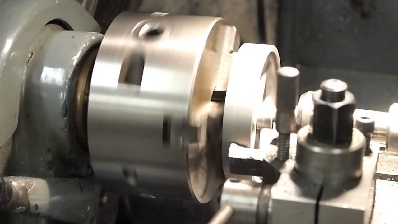 Stuart s50 machining a flywheel on a myford super 7 lathe - YouTube