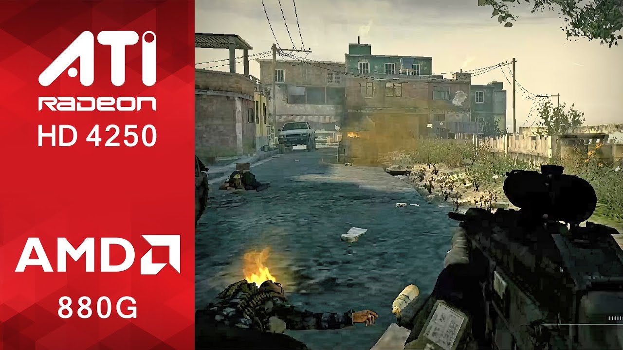 Call Of Duty Modern Warfare 2 Gameplay ATI Radeon HD 4250 / AMD 880G ...