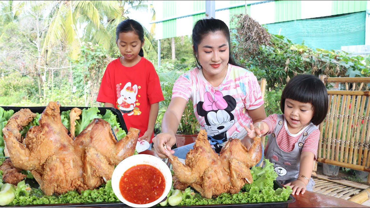 Smile girl Siv chhee like deep fried chicken so much - Mommy and ...