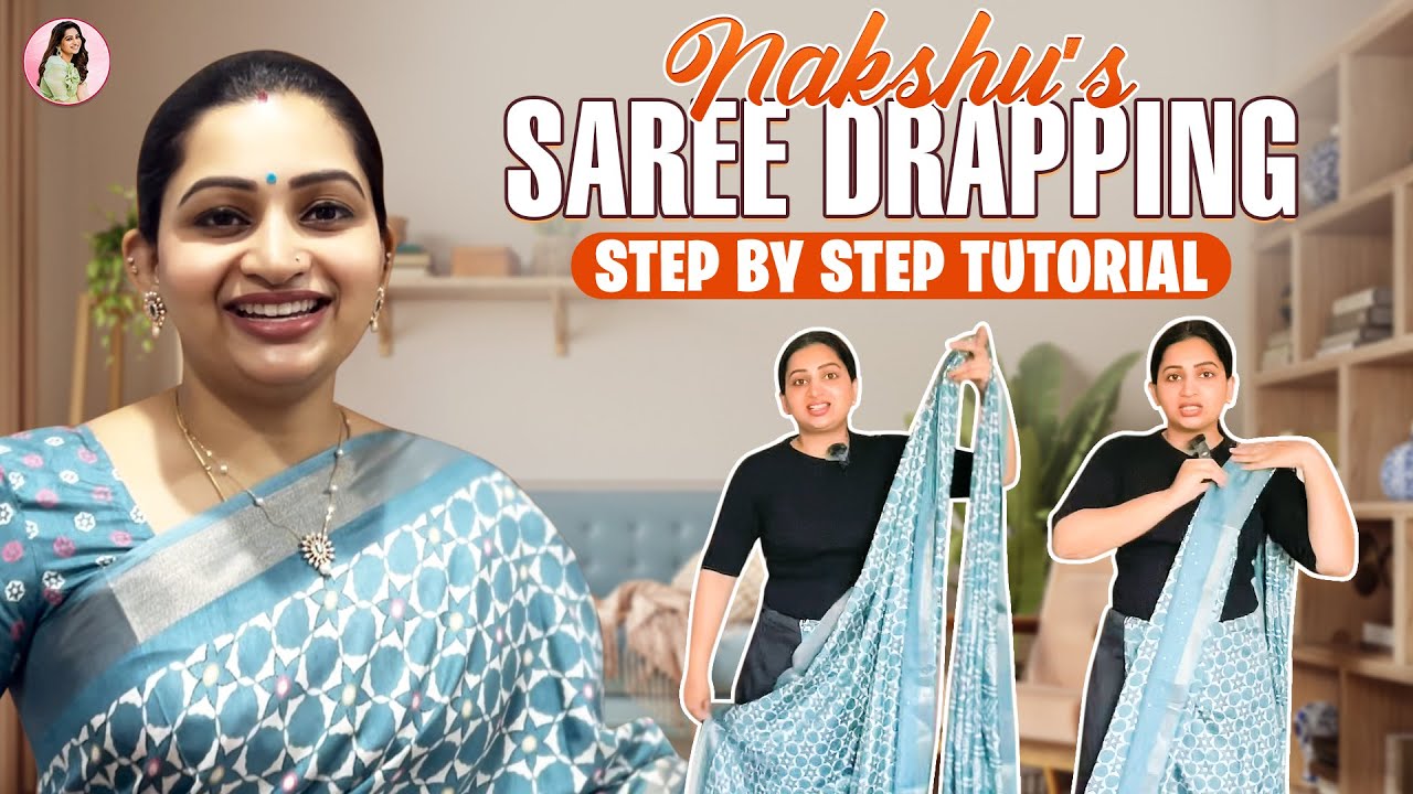 Saree draping for beginners | Part 2 | Nakshathra Nagesh - YouTube