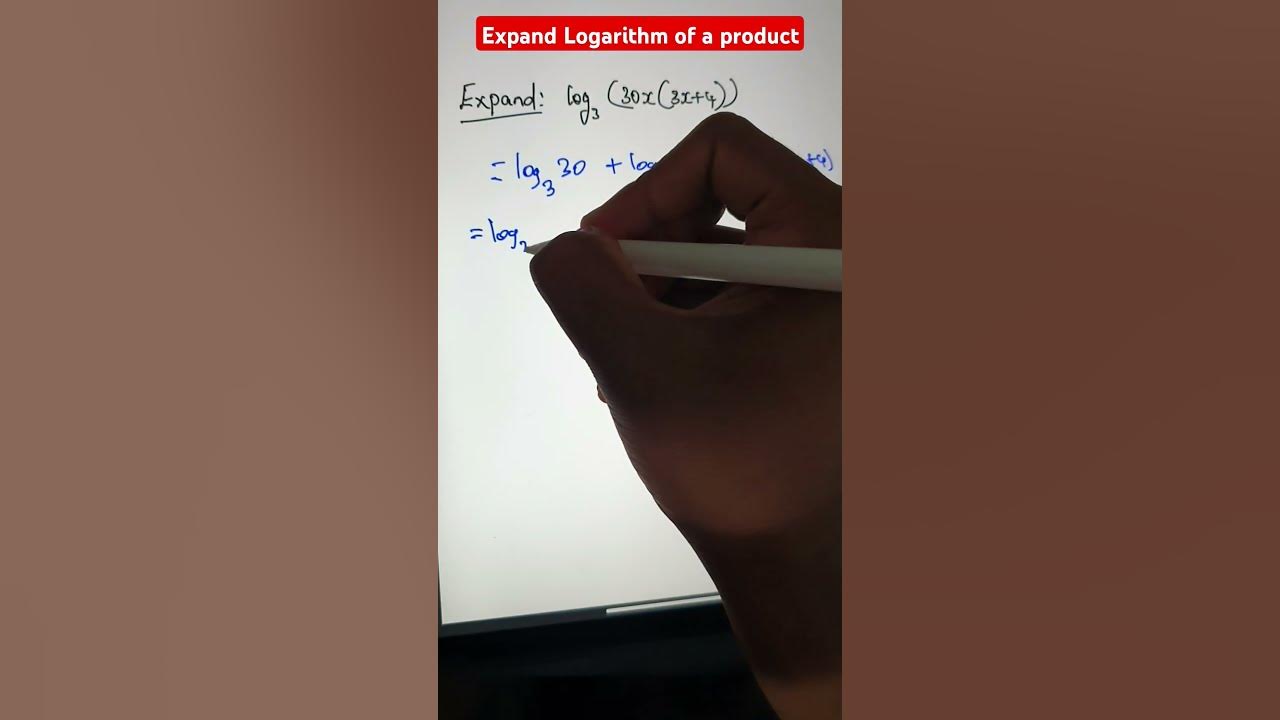 Expand logarithm using product rule #Math #logarithm - YouTube