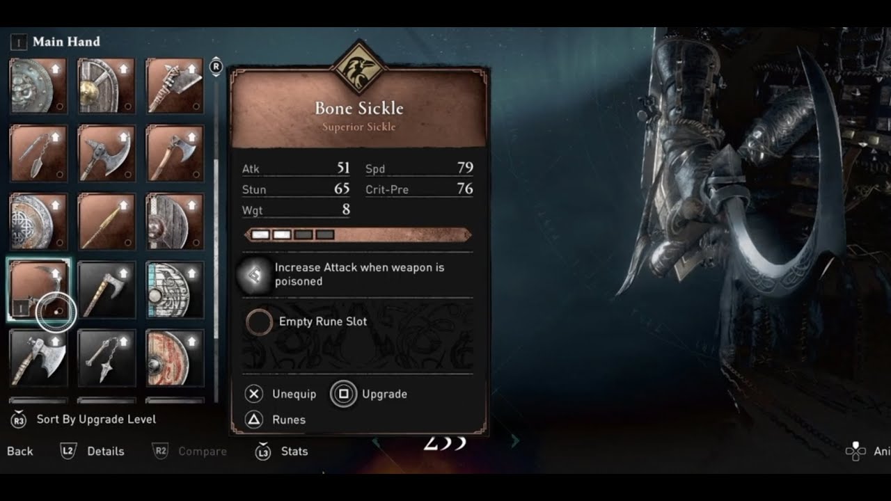 LOCATION of BONE SICKLE AC Valhalla WRATH OF DRUIDS - YouTube