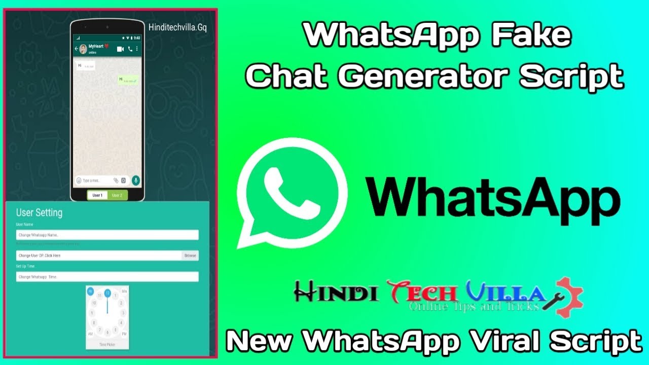 How To Create WhatsApp Fake Chat Generator Website | New WhatsApp Viral ...