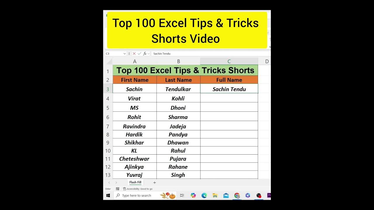#1 Top 100 Excel Tips and Tricks Shorts Video | Deepak Jhanswa | #excel #exceltips #exceltricks ...