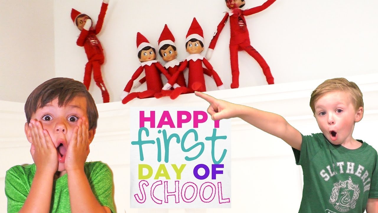 Our Elf on the Shelf Came for the First Day of School! - YouTube