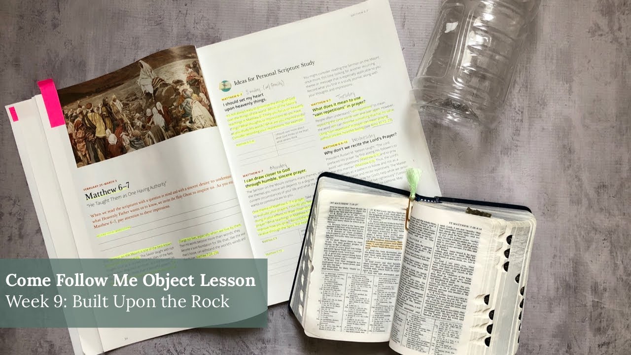 Come Follow Me Object Lesson Week 9: Built Upon the Rock - YouTube