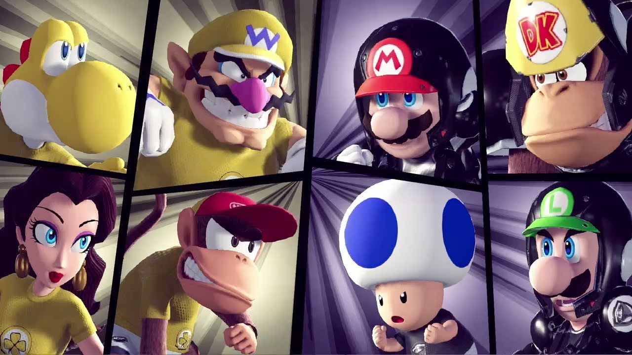 Mario Strikers: Battle League Team Wario vs Team Mario Gameplay HD ...
