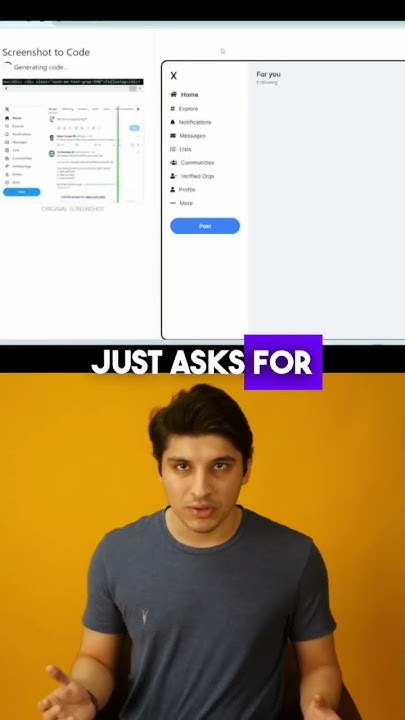 Generate Code from a Screenshot: Screenshot to Code Tutorial github.com/abi/screenshot-to-code ...