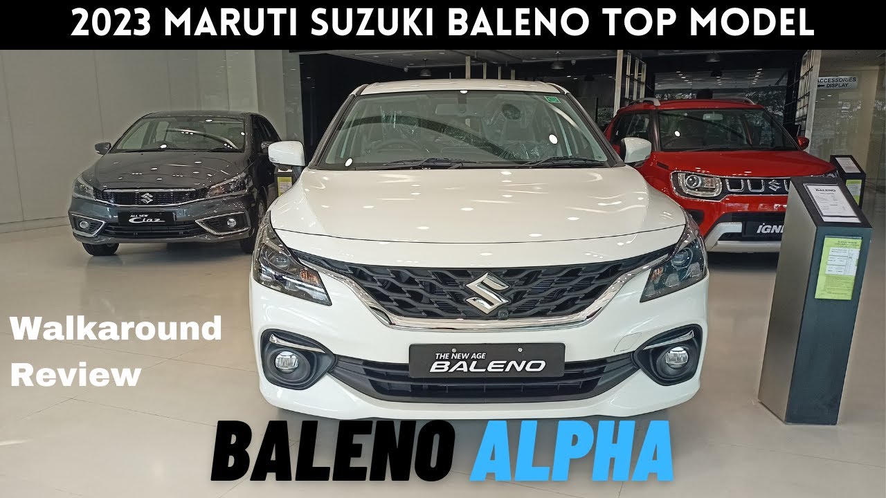 2023 Baleno Alpha Walkaround Review | Top Model | 360 deg camera | HUD ...